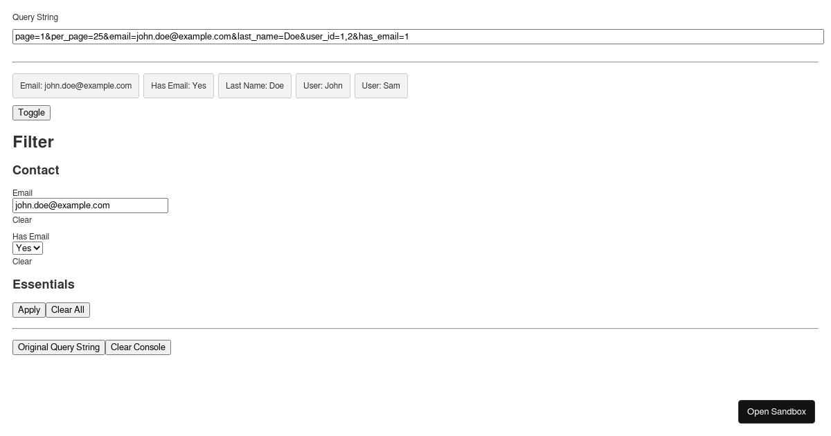 QueryParam - Codesandbox