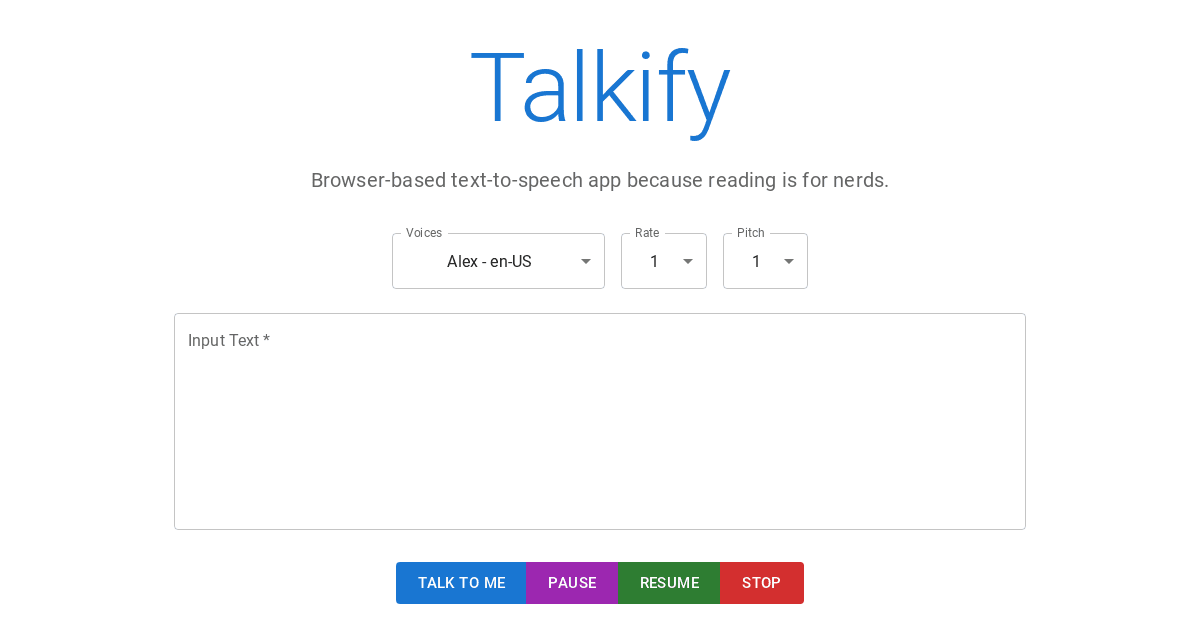 talkify - Codesandbox