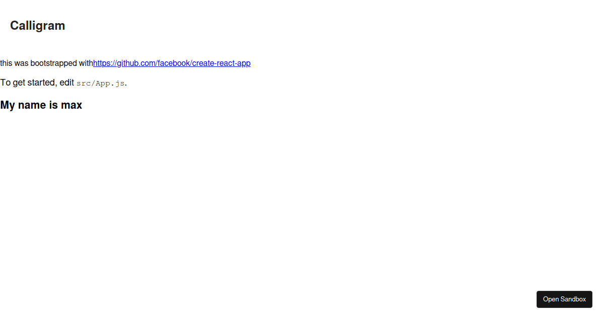 Create React App Blank Forked Codesandbox