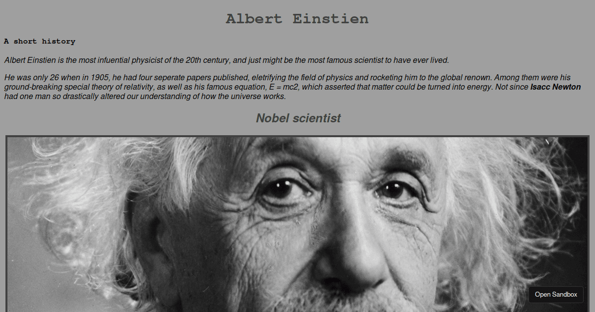 05. Albert Einstein - Codesandbox