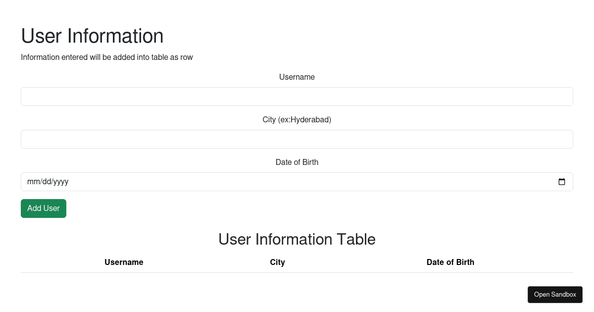 REACT JS Assignment-6 - Codesandbox