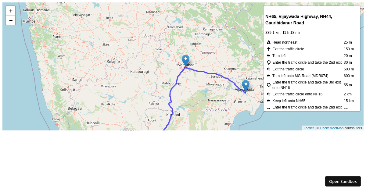 React Leaflet Routing Machine Codesandbox