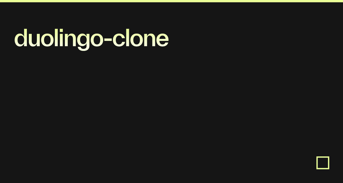 duolingo-clone - Codesandbox