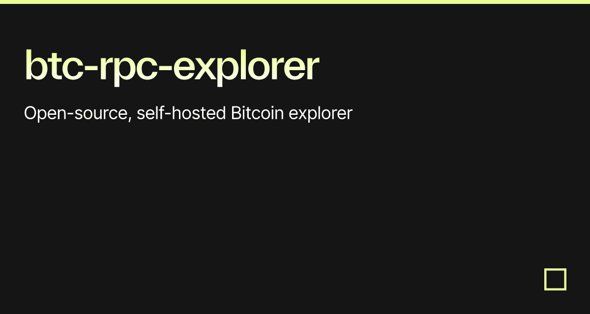 btc-rpc-explorer - Codesandbox