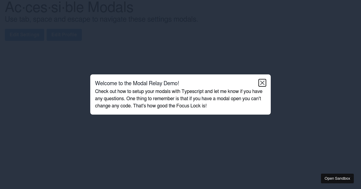 accessible-modals-react - Codesandbox