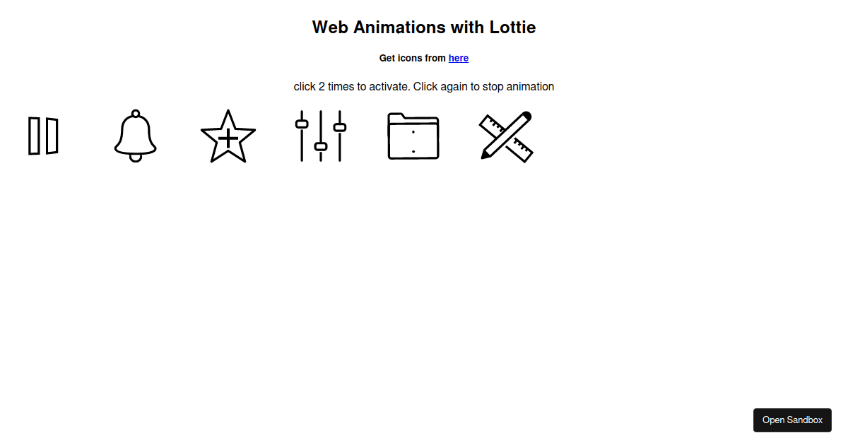web-animations-with-lottie - Codesandbox