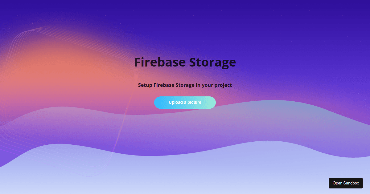 Firebase Storage - Codesandbox Firebase Storage - Codesandbox