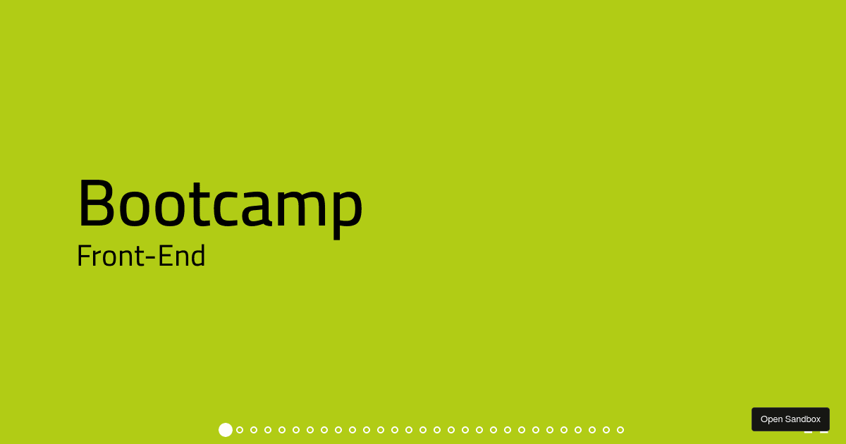 LeoVitale/bootcamp-slides - Codesandbox
