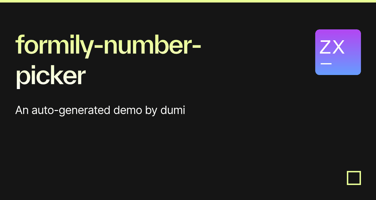 formily-number-picker - Codesandbox