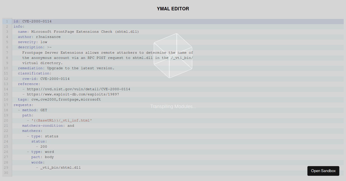 YAML-FILE-EDITOR - Codesandbox