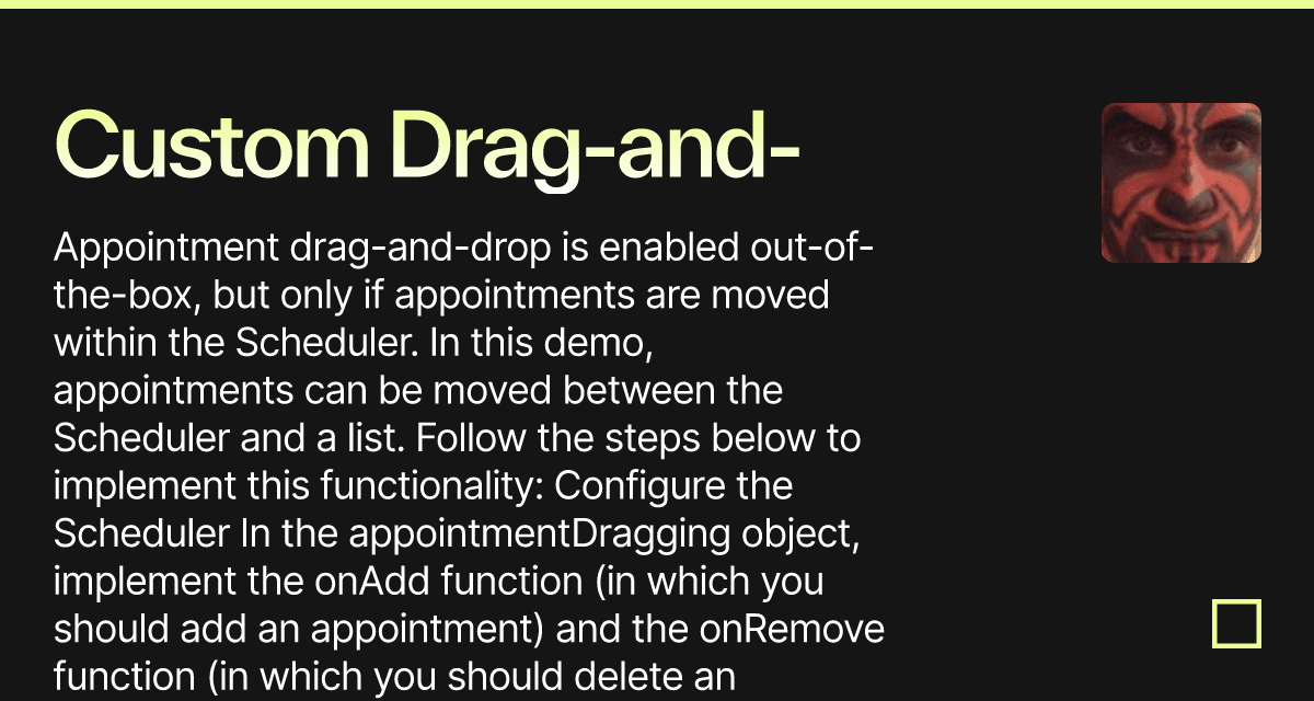 Custom Drag And Drop Devextreme Scheduler Codesandbox