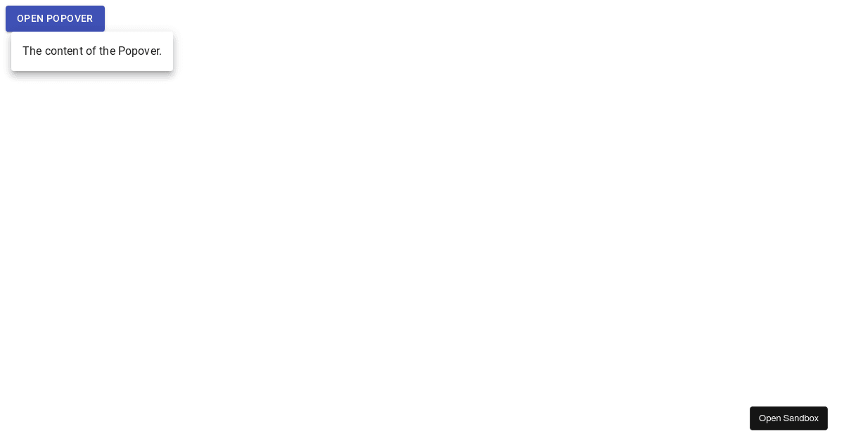 Popover Anchor - Codesandbox