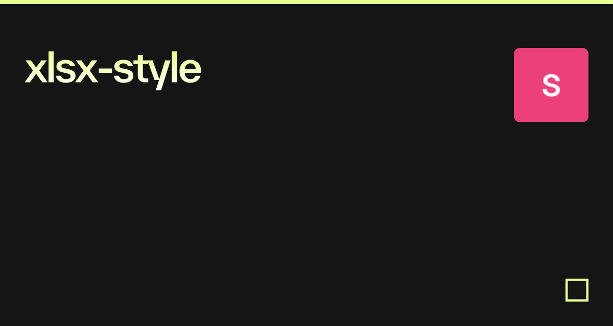 xlsx-style - Codesandbox