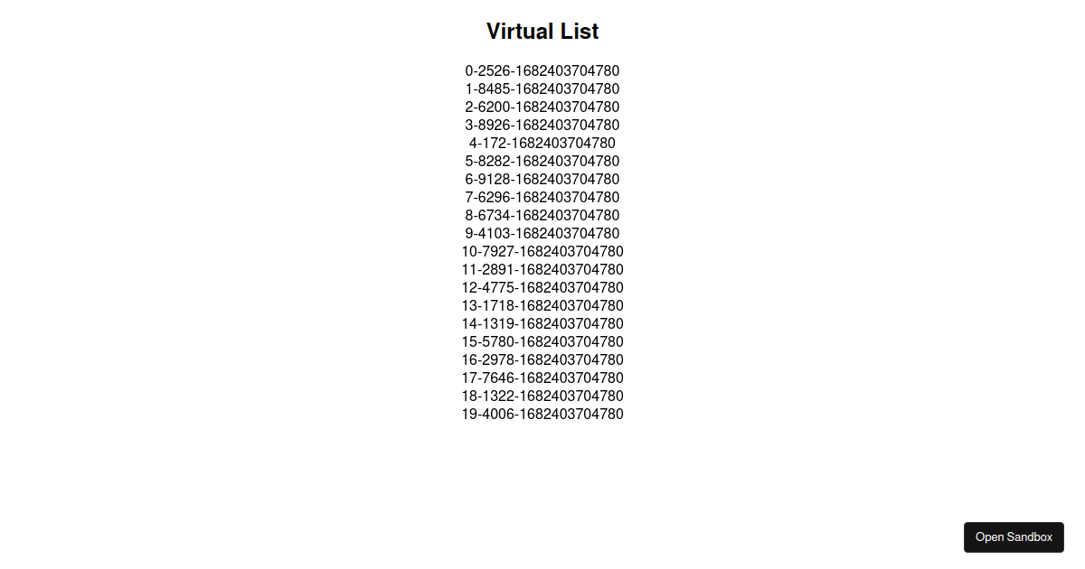 vp5h/virtuallist - Codesandbox