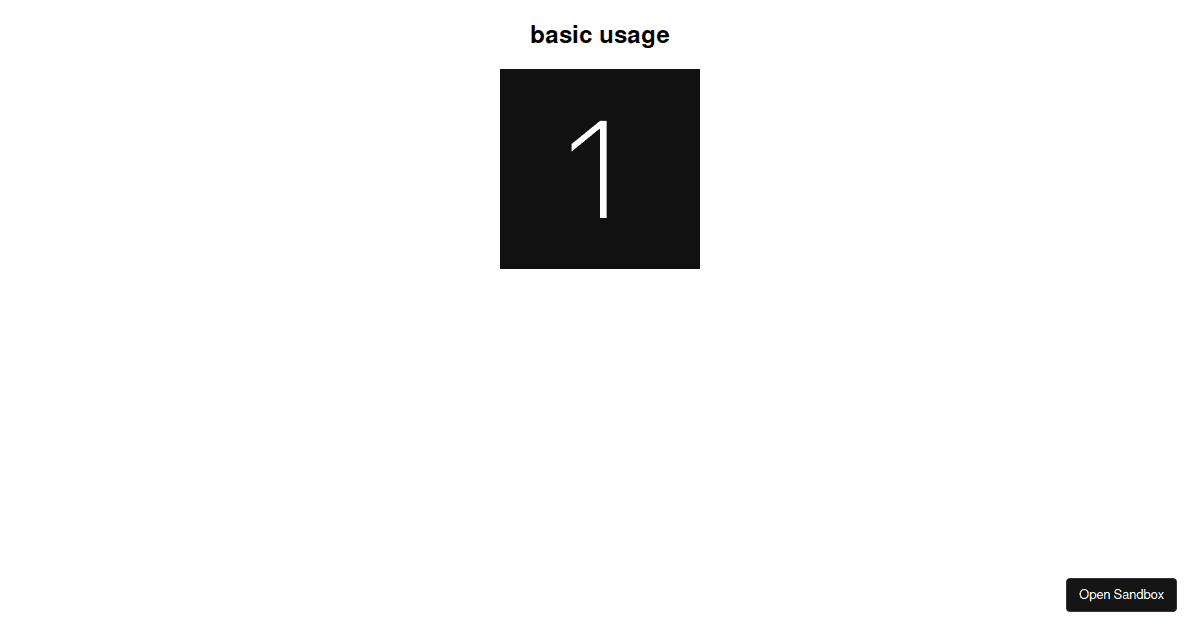 basic usage - Codesandbox
