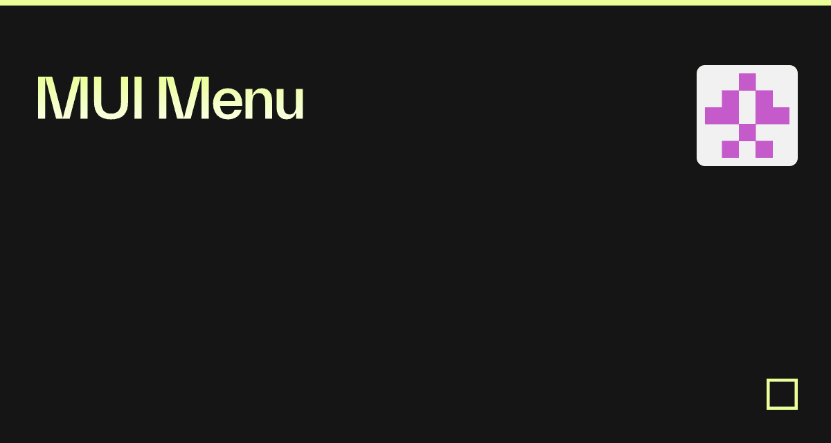 MUI Menu - Codesandbox