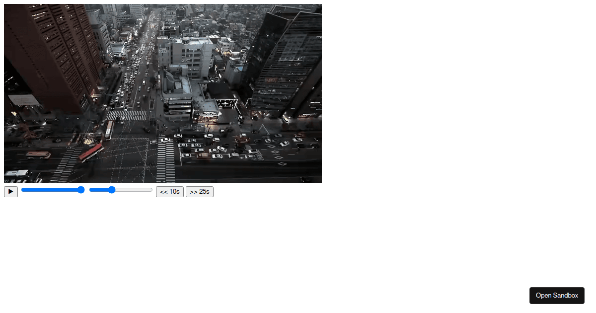 HTML Video Player - Codesandbox