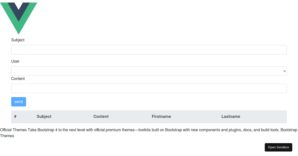 Vuejs Realtime App Graph Codesandbox