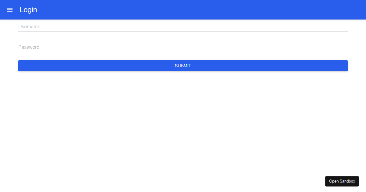 react-login - Codesandbox