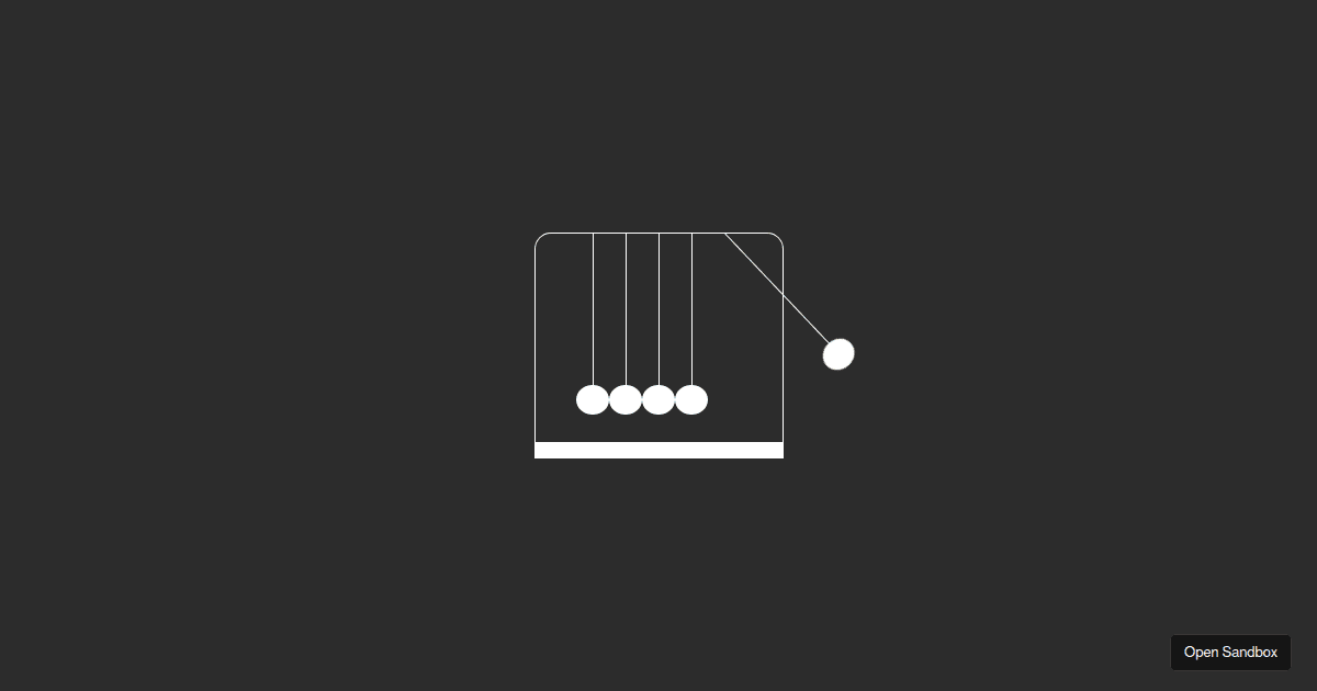 CSS Newton’s Cradle - Codesandbox