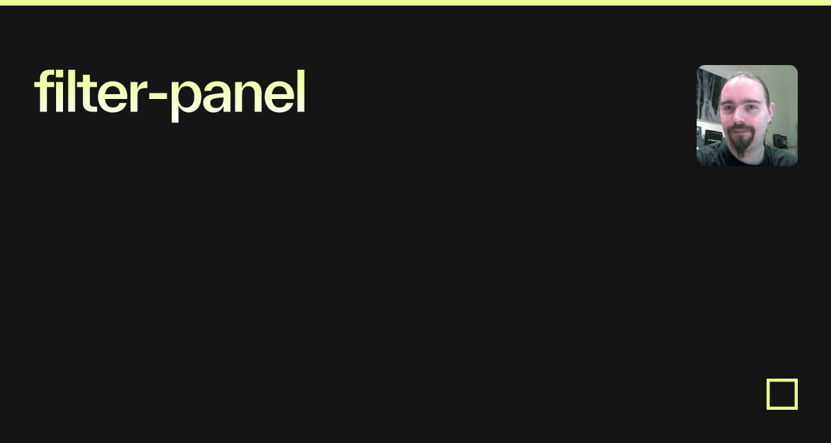 filter-panel - Codesandbox