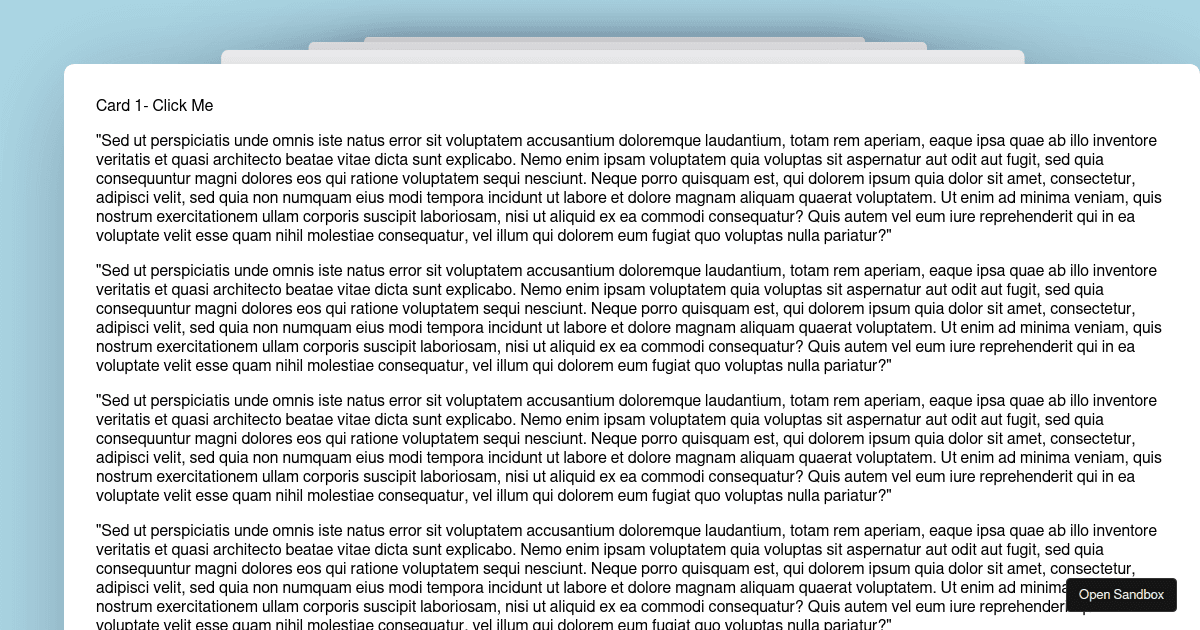 React Spring Card Codesandbox
