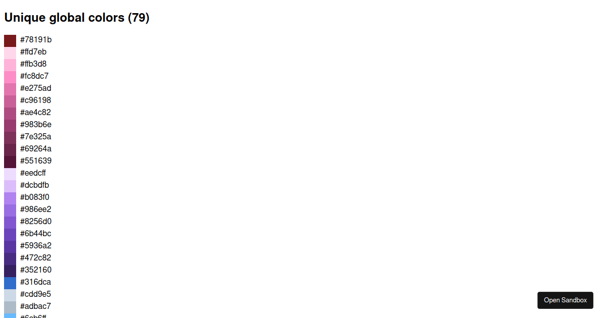 Primer Primitives Stats - Codesandbox