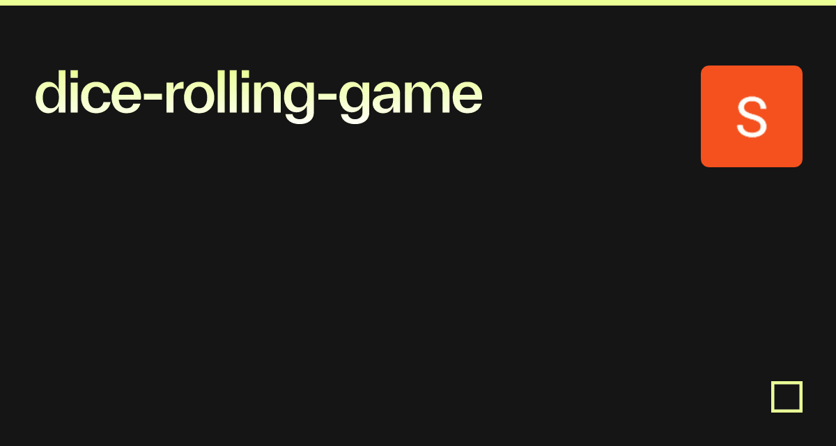 Dice Rolling Game Codesandbox 6805