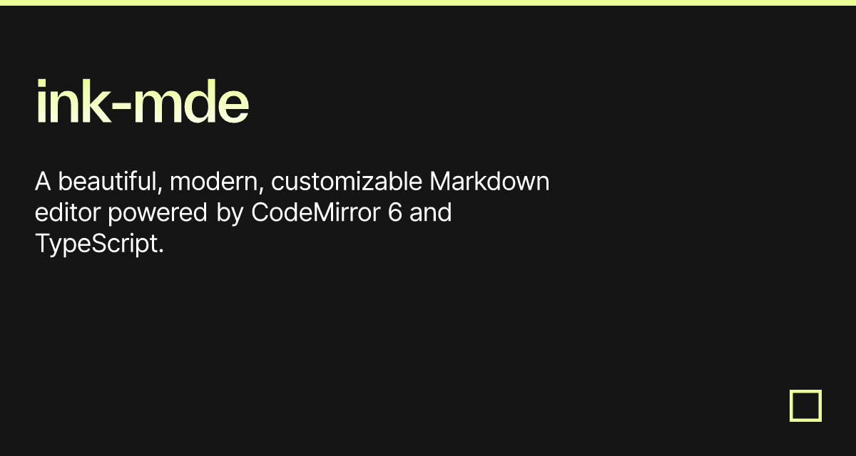 ink-mde - Codesandbox