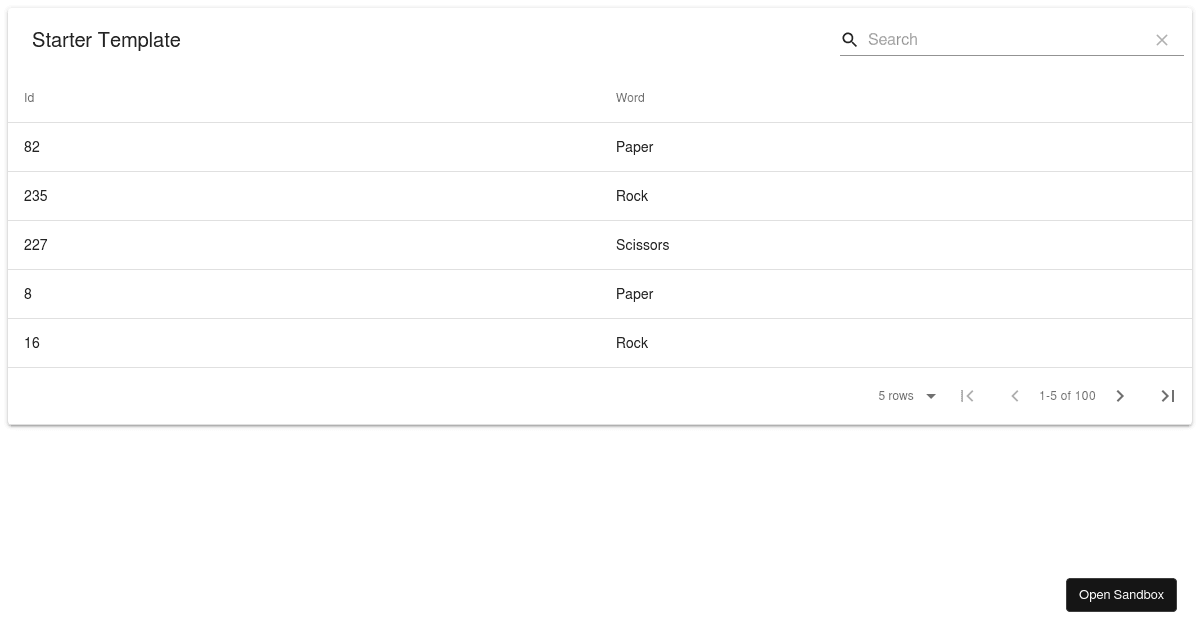 material-table-starter-template - Codesandbox