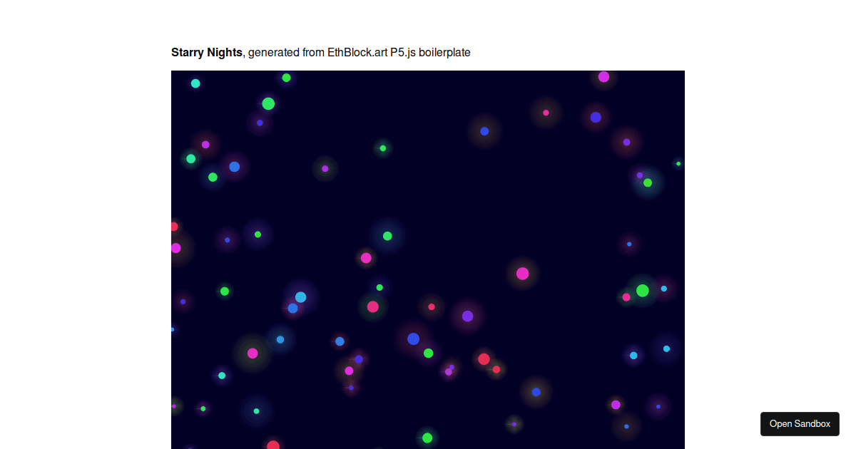Starry Nights - Codesandbox