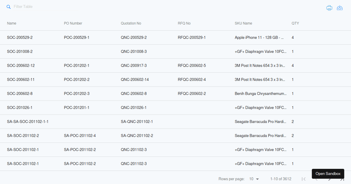 data-table-extensions - Codesandbox