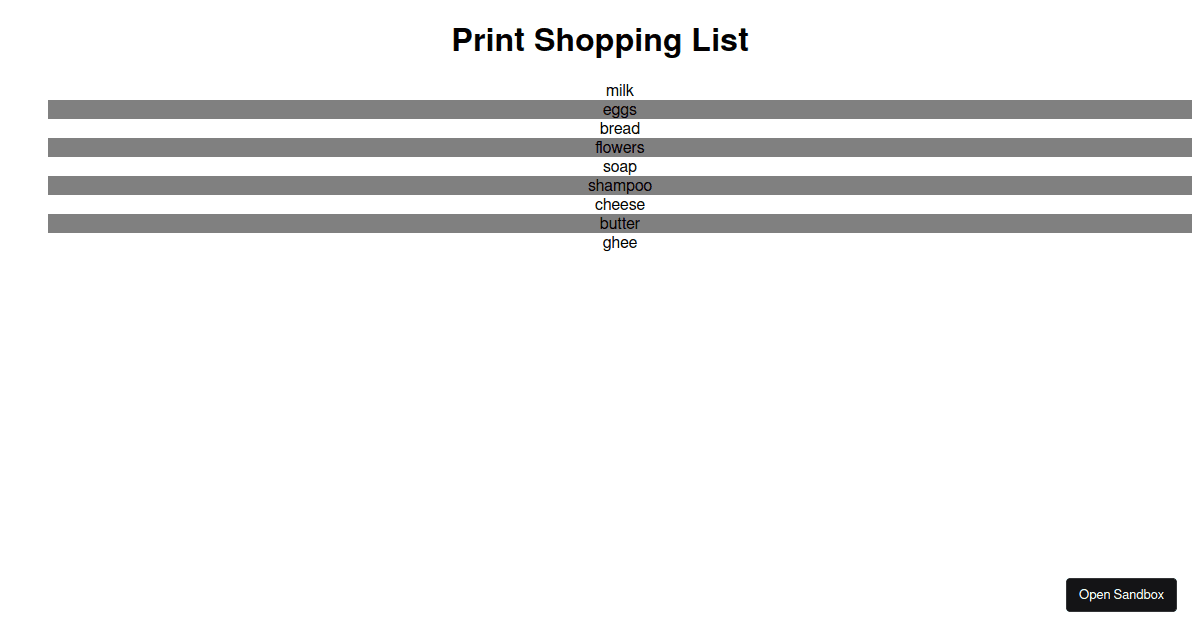 shopping-list-react - Codesandbox