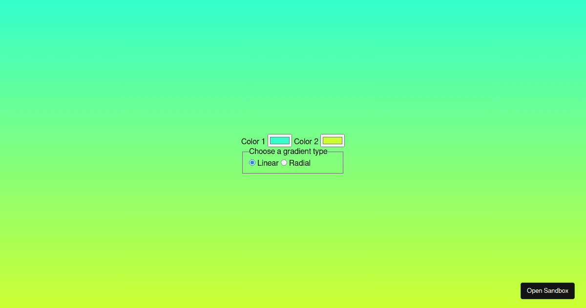 Gradient color - Codesandbox