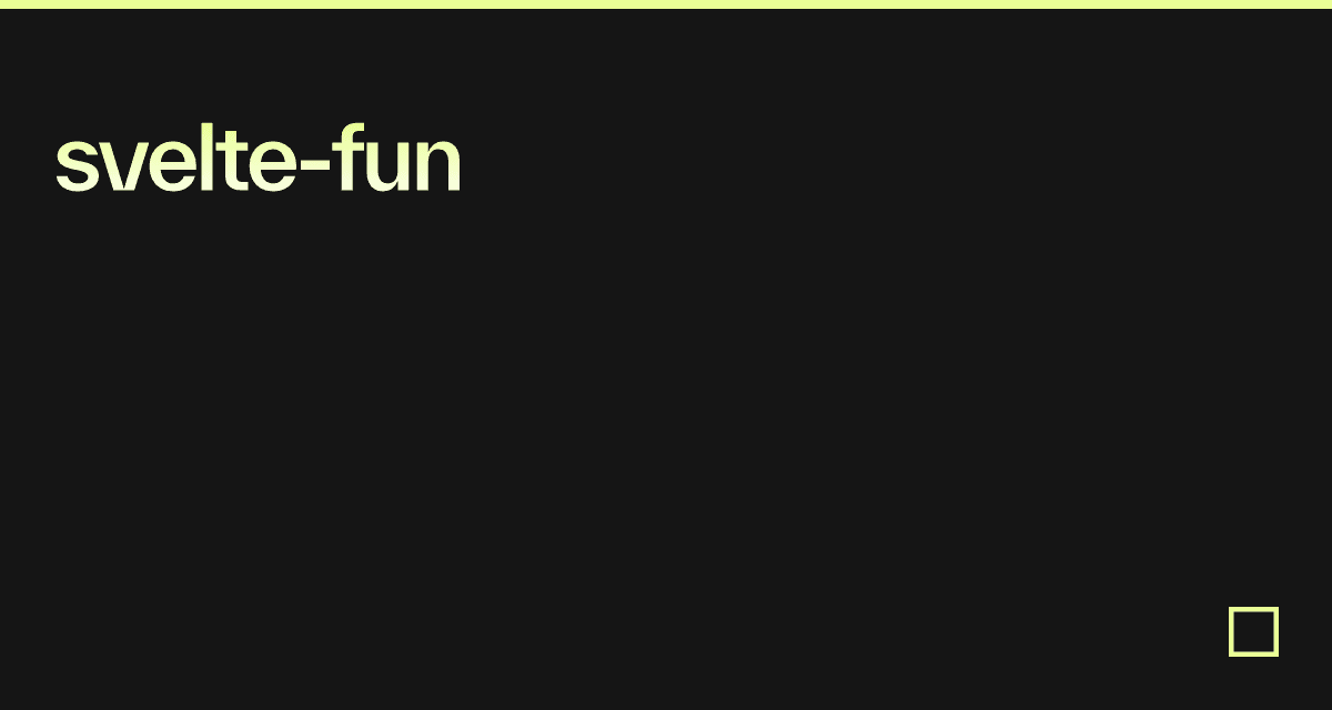 svelte-fun - Codesandbox