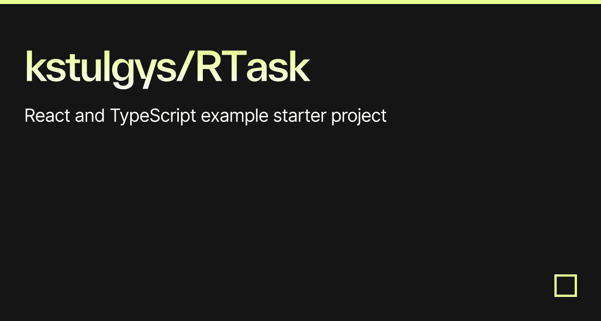 kstulgys/RTask - Codesandbox