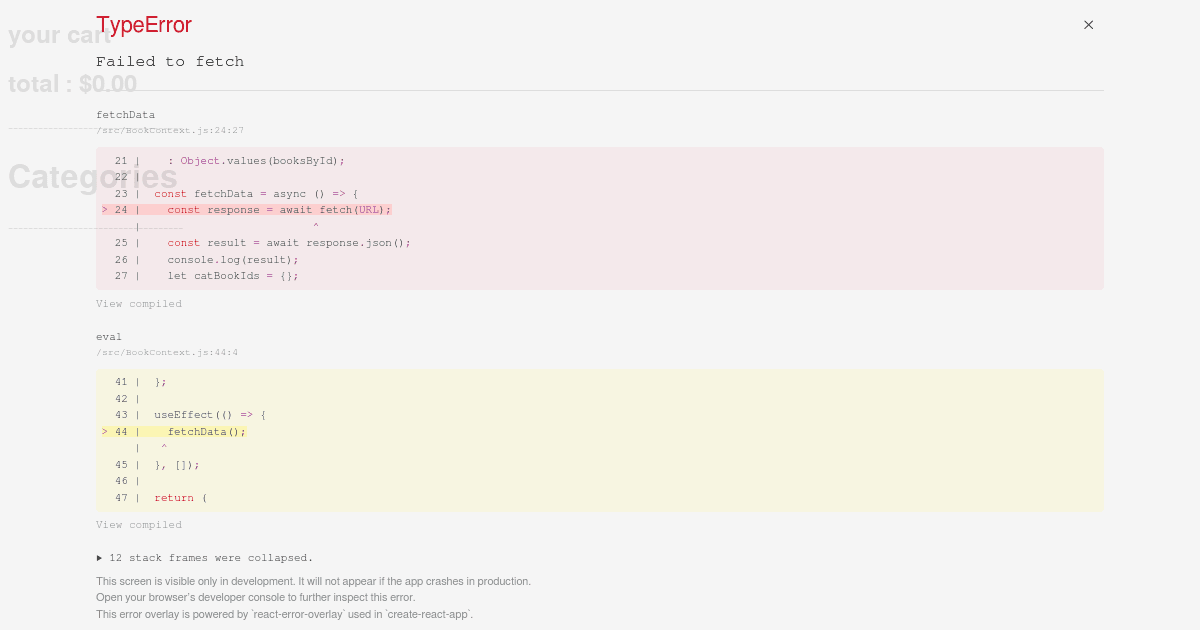 Book Cart Context - Codesandbox
