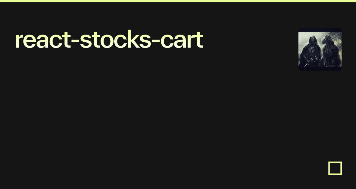 react-stocks-cart - Codesandbox