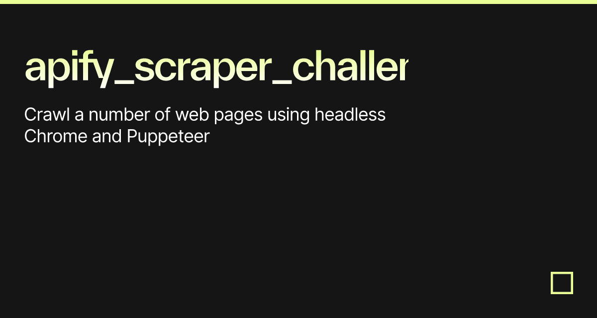 apify_scraper_challenge - Codesandbox