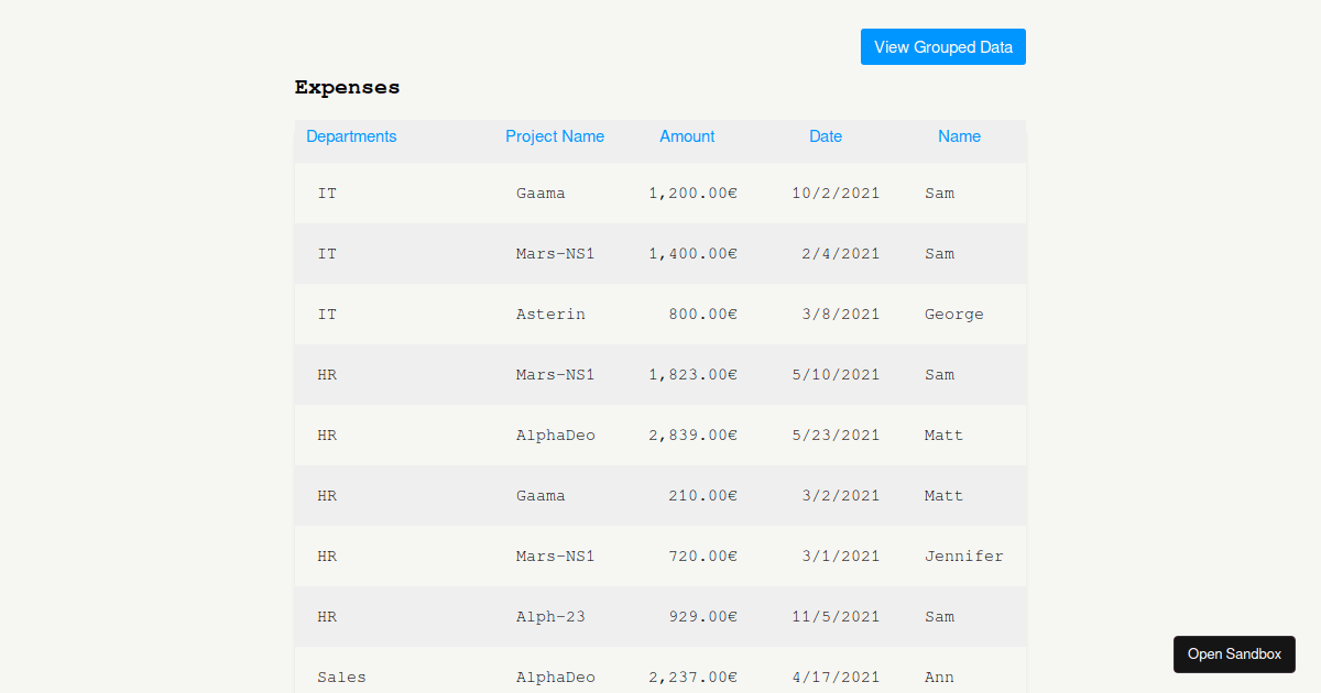 transactions - Codesandbox