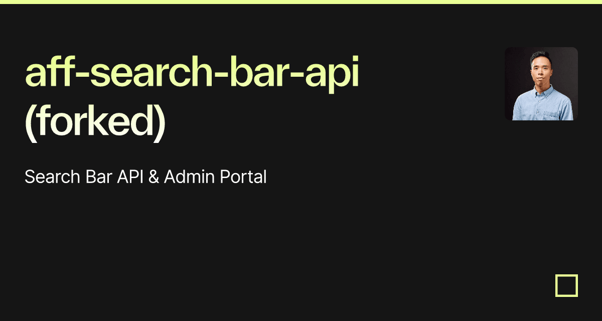 aff-search-bar-api (forked) - Codesandbox