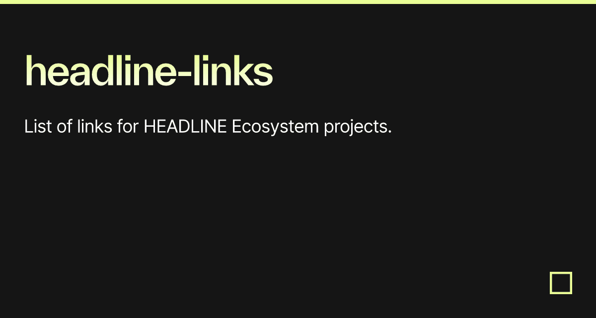 headline-links - Codesandbox