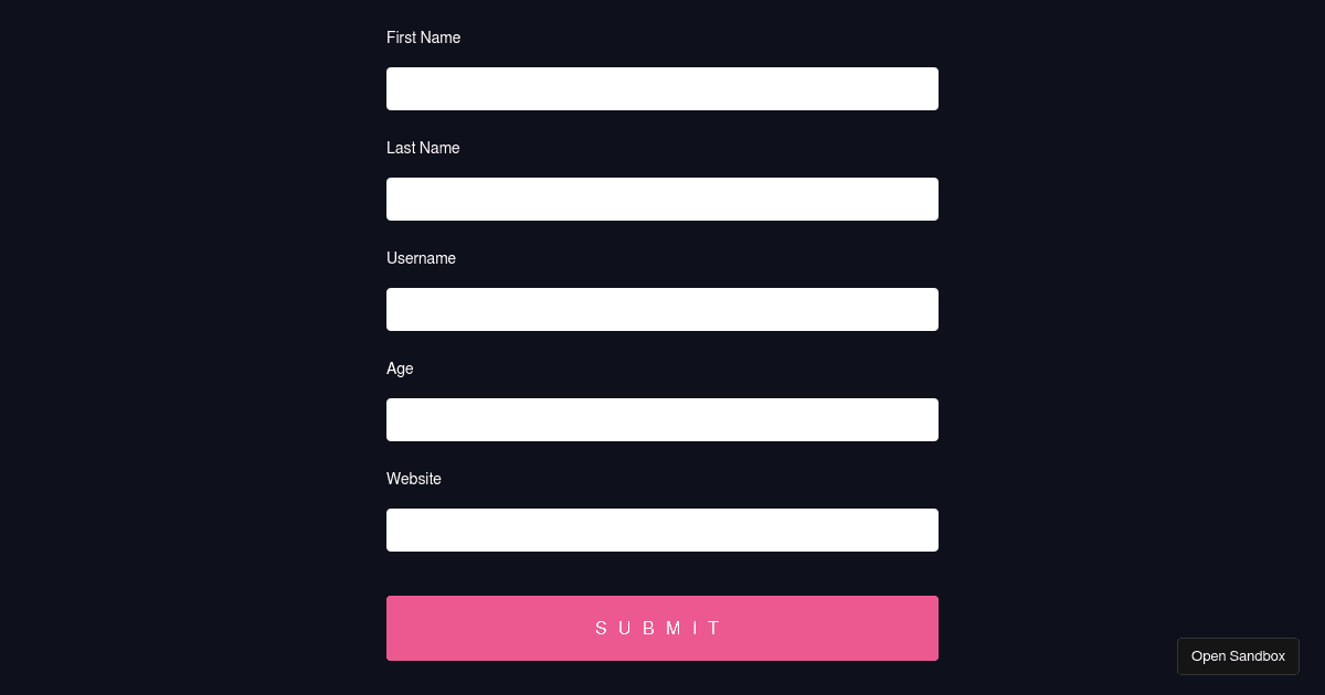 React Hook Form - ValidationSchema (forked) - Codesandbox
