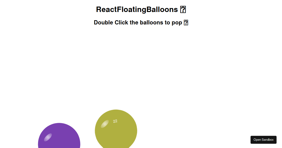 react-floating-balloons-basic-example (forked) - Codesandbox