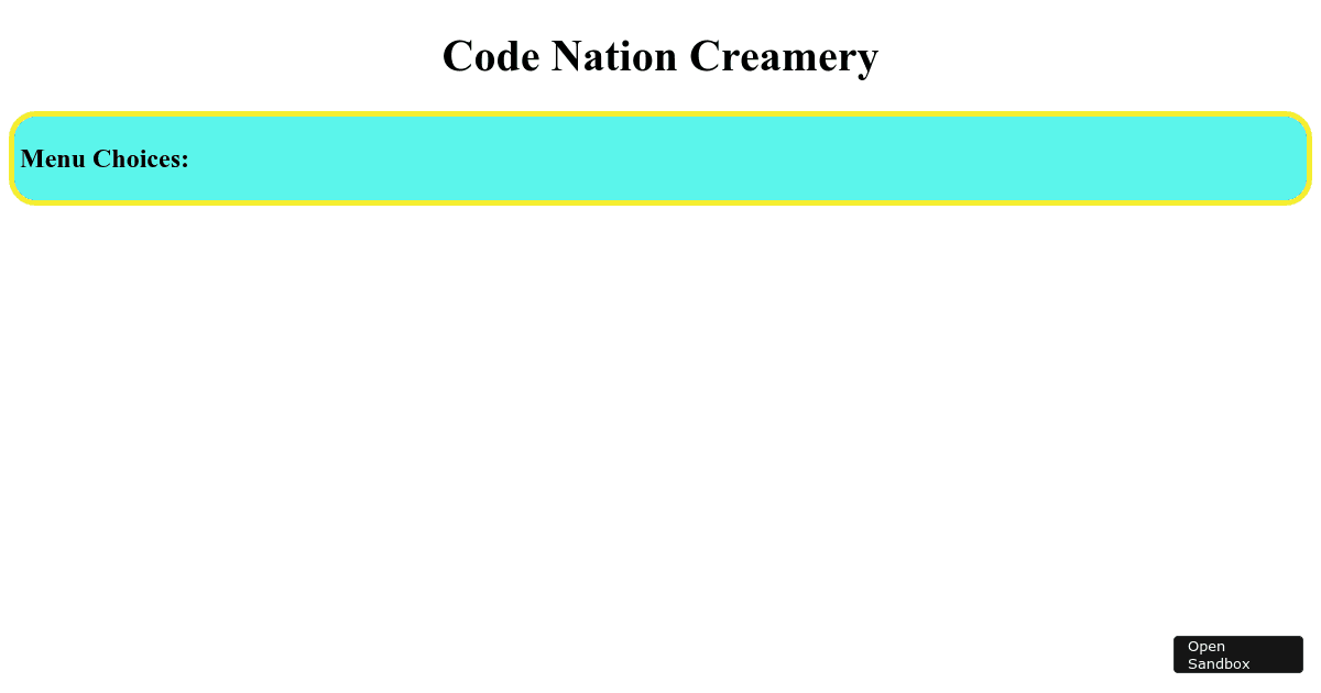 FLW2 02.3 Code Along - Codesandbox