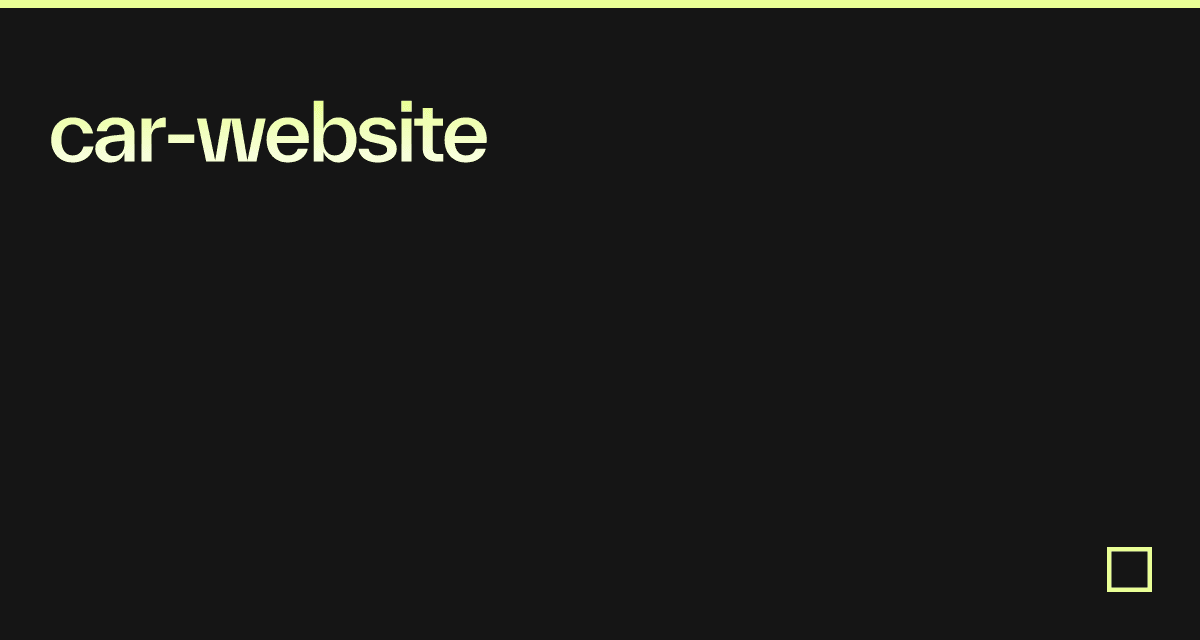 car-website - Codesandbox
