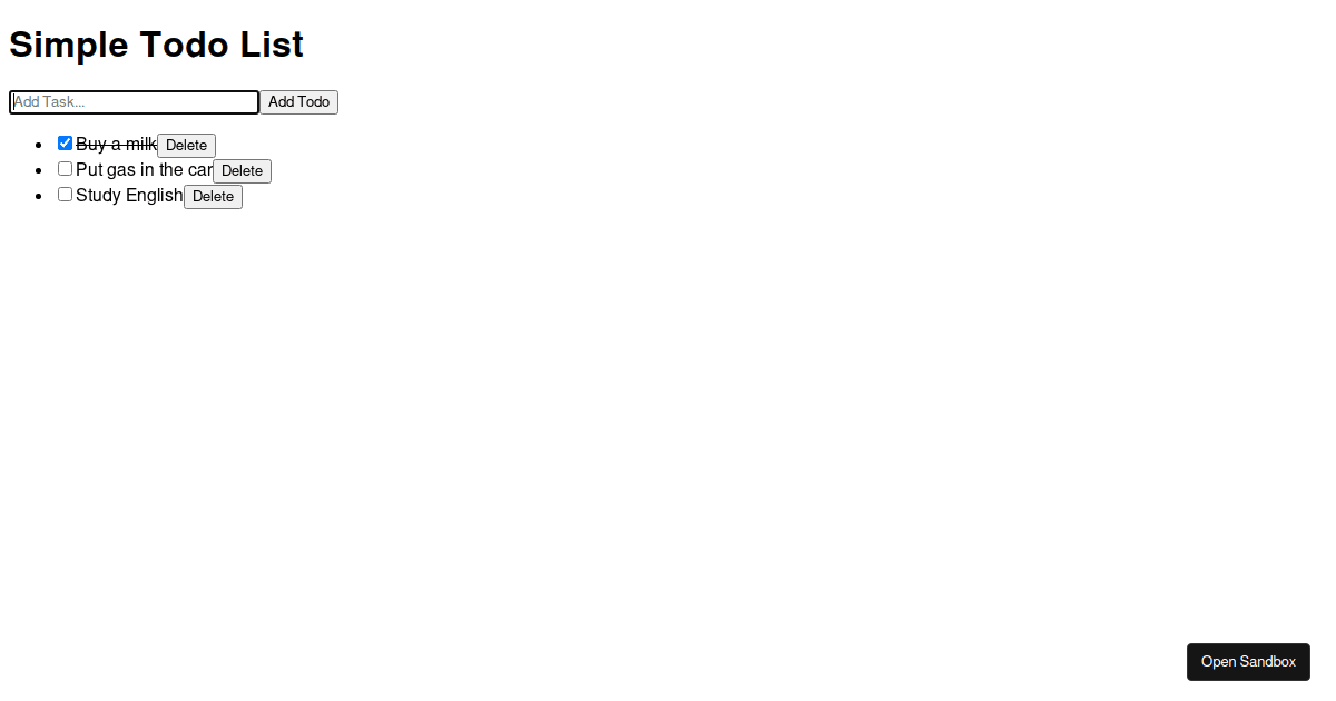 React Typescript Todo List Codesandbox