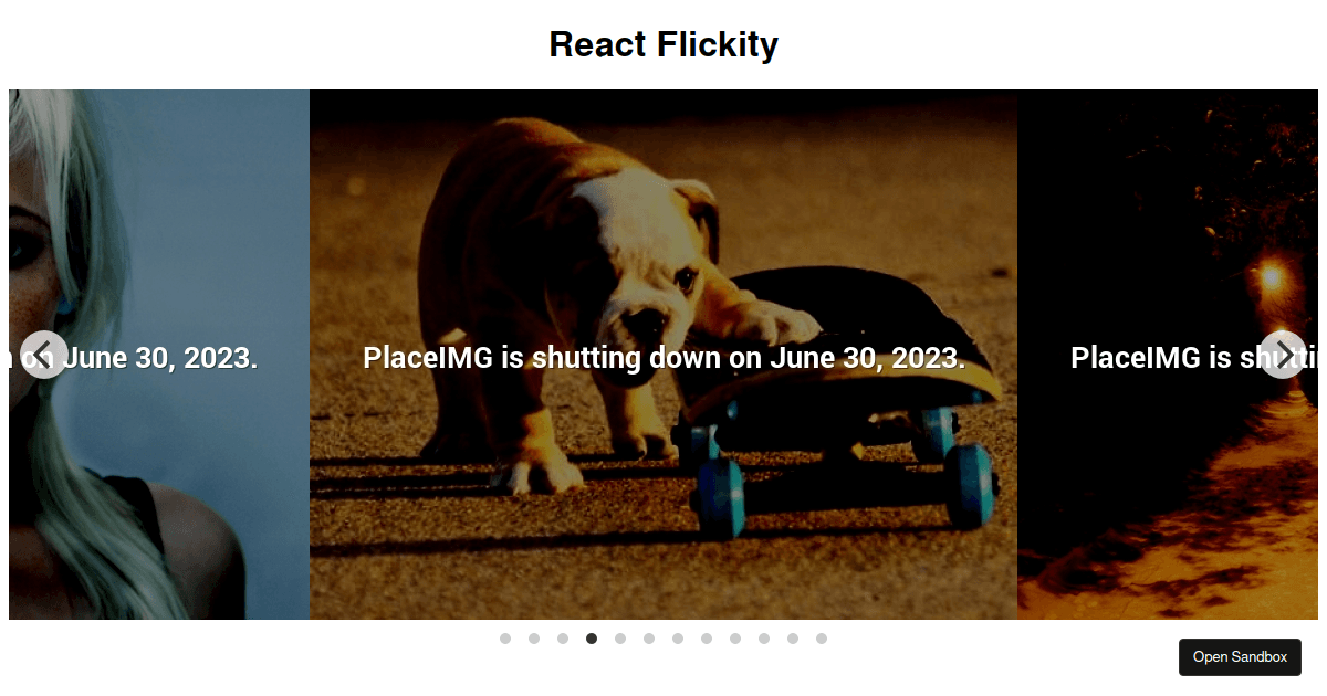 react-flickity - Codesandbox
