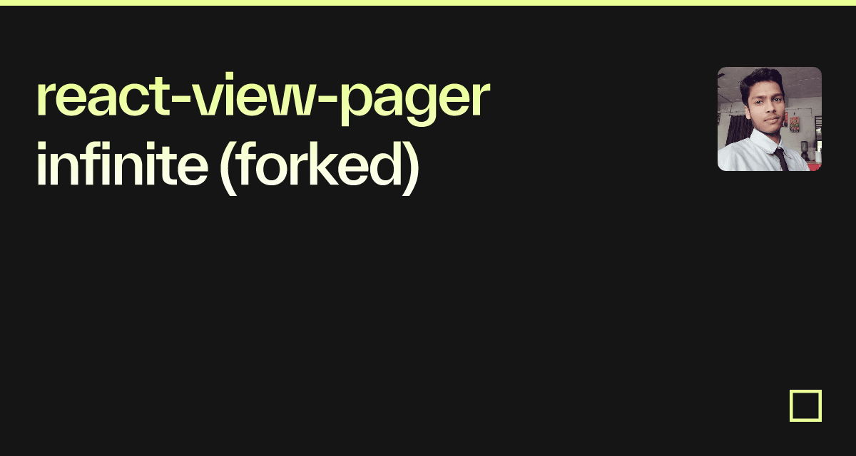 react-view-pager infinite (forked) - Codesandbox