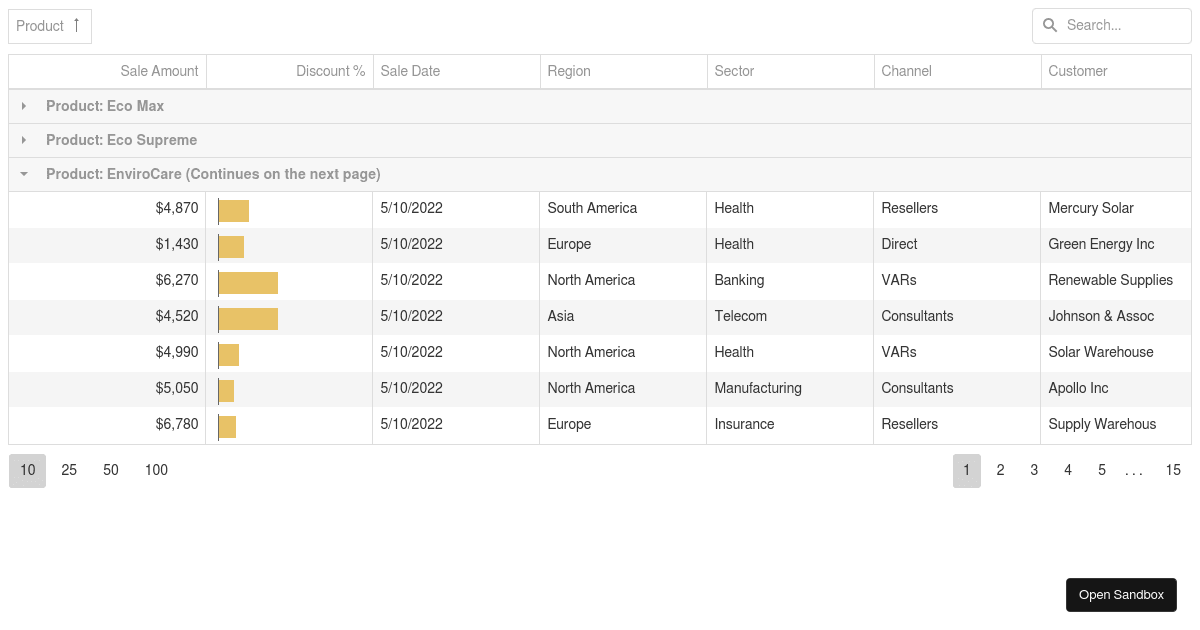 Overview - DevExtreme Data Grid - Codesandbox